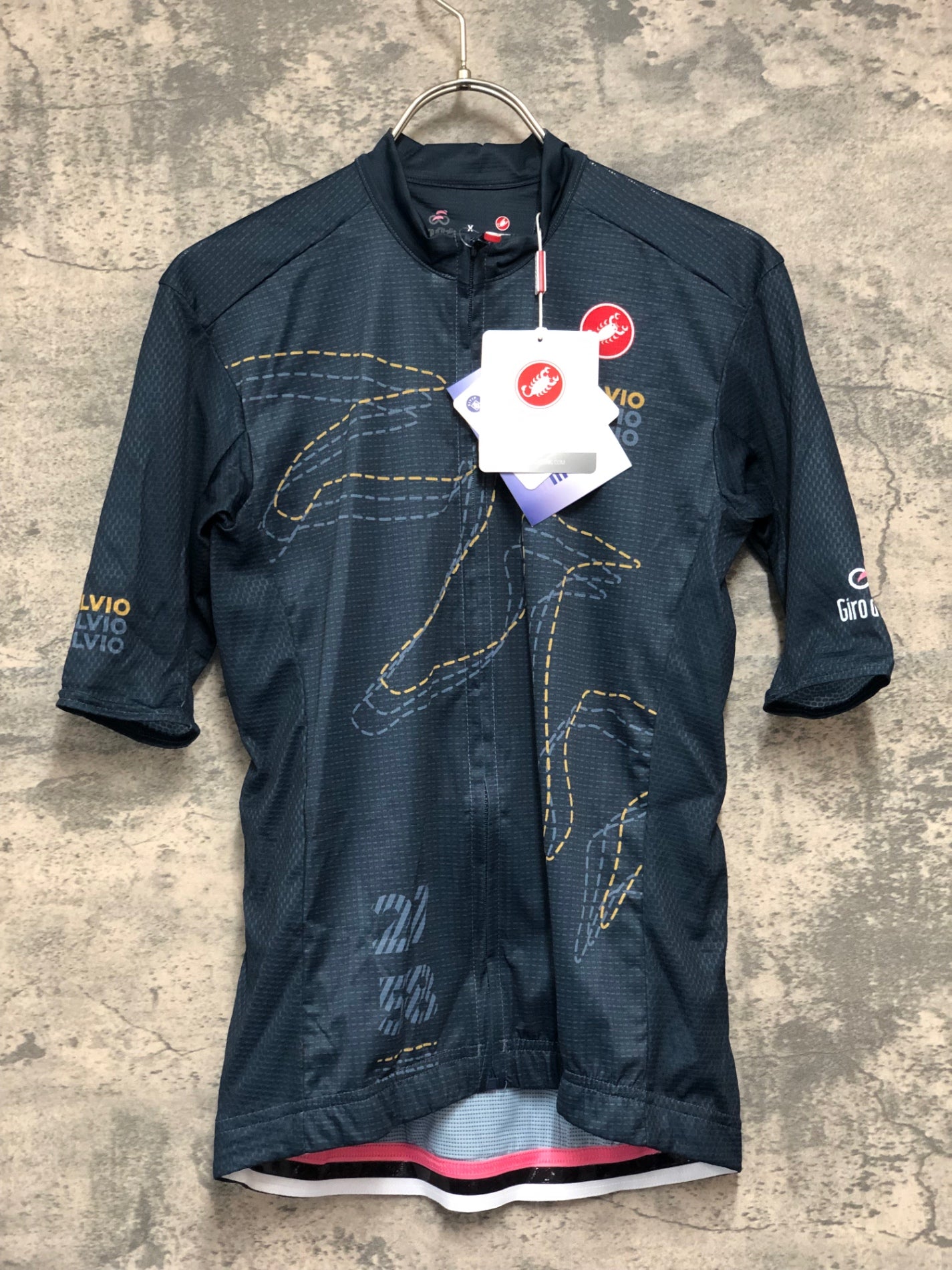 JK240 カステリ CASTELLI STELVIO JERSEY GIRO D ITALIA 半袖 サイクルジャージ 紺 S – BICI ...